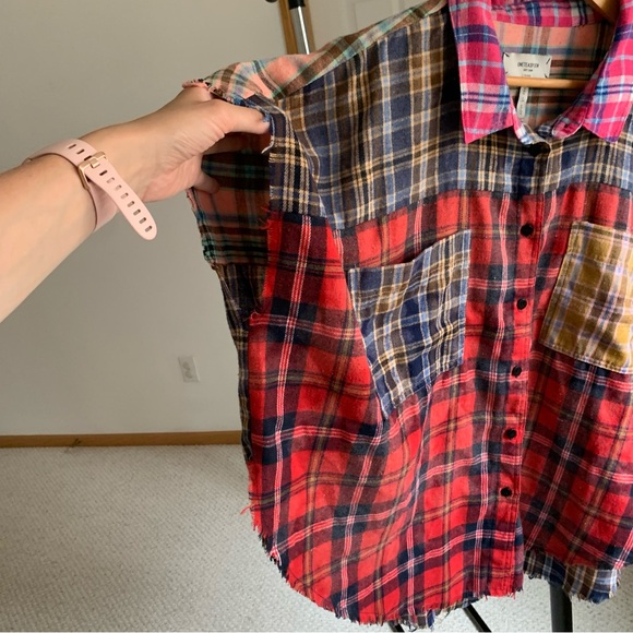 One Teaspoon | Tops | Free People One Teaspoon Daria Mixed Plaid ...